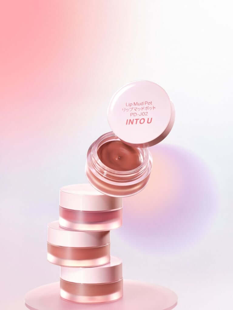 INTO U(イントゥーユー)の大人気”泥リップ”がミニポットになって登場！ぷにぷに指感覚ブラシ付きでふんわりマット唇に♪｜itSnapマガジン